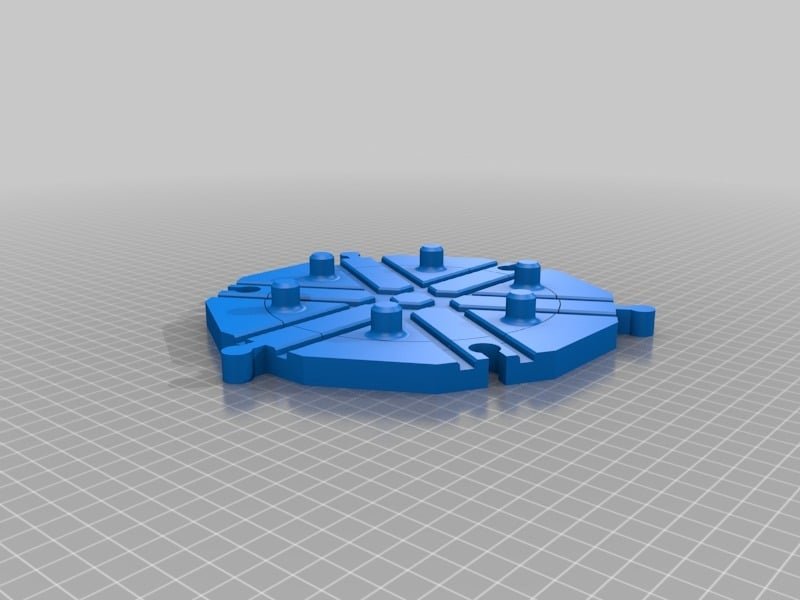 Train Turntable (6-way) 3D Printer Model Download Free STL File - 3axis.co