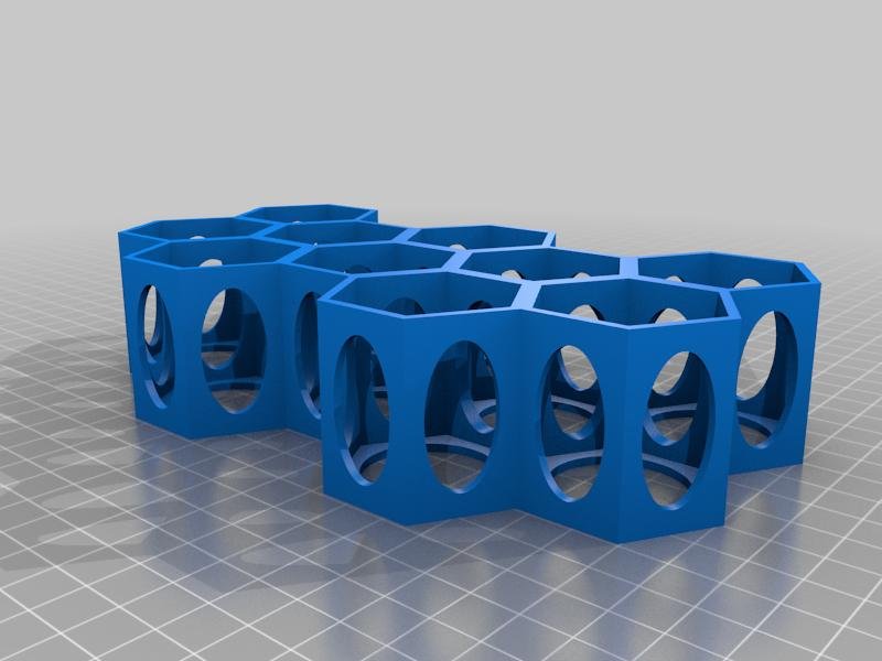 Modular Hex Pod Paint Rack 3D Printer Model Download Free STL File ...