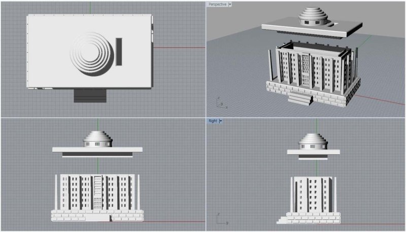 Korean National Assembly Building Coin Bank 3D Printer Model Download ...