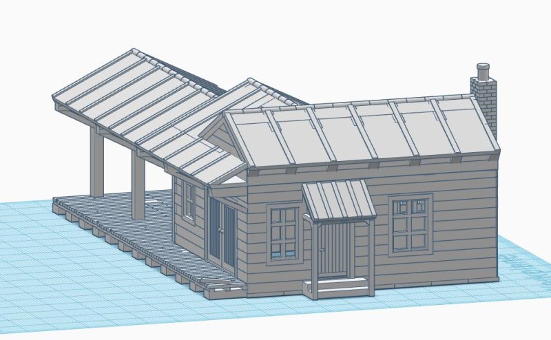 Narrow Gauge Station 3D Printer Model Download Free STL File - 3axis.co