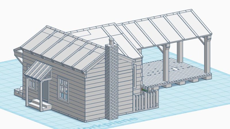 Narrow Gauge Station 3D Printer Model Download Free STL File - 3axis.co