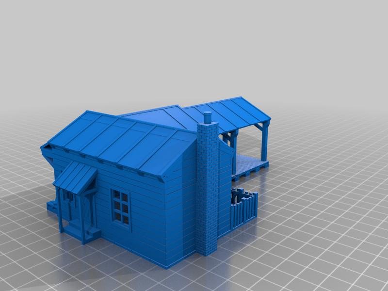 Narrow Gauge Station 3D Printer Model Download Free STL File - 3axis.co