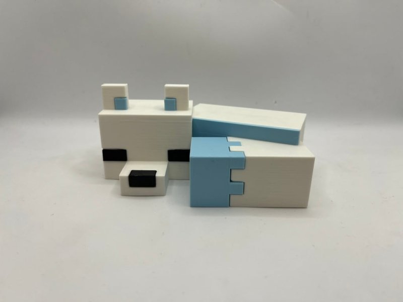 Sleeping Arctic Fox – Minecraft 3D Printer Model Download Free STL File ...
