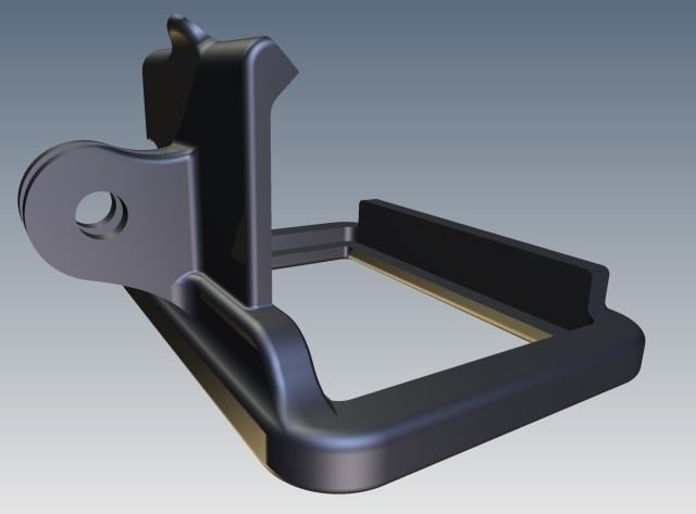 GoPro Hero 2 Camera Naked Mounting Clip 3D Printer Model Download Free ...