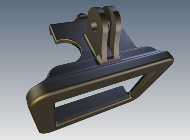 GoPro Hero 2 Camera Naked Mounting Clip 3D Printer Model Download Free ...