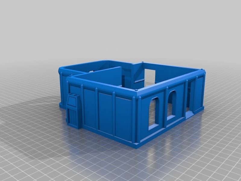 Building Two Officers Building/ Generic Small Building 3D Printer Model ...