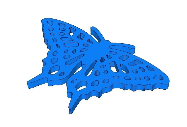 Butterfly # 39 3D Printer Model Download Free STL File - 3axis.co