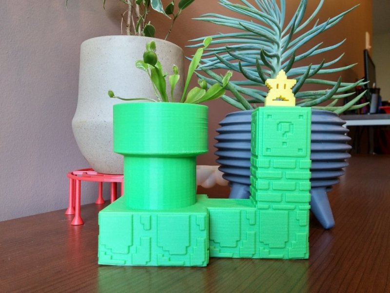 Venus Fly Trap Super Mario Warp Pipe Self Watering Planter 3D Printer ...