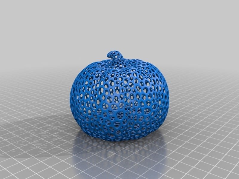 Pumpkin – Voronoi Style 3D Printer Model Download Free STL File - 3axis.co