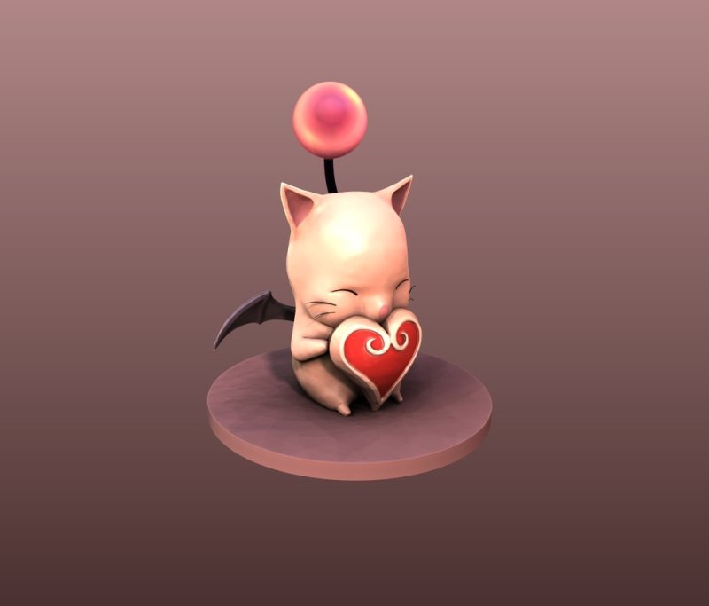 Valentine’s Moogle 3D Printer Model Download Free STL File - 3axis.co