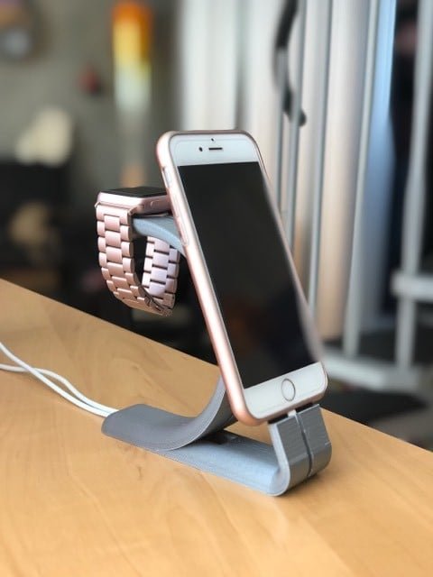 IPhone + Apple Watch Charging Stand 3D Printer Model Download Free STL ...
