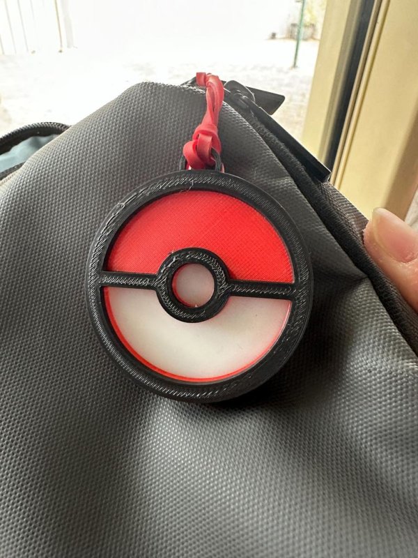 Pokeball Keychain (Multi Colour) 3D Printer Model Download Free STL ...