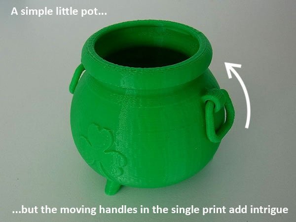 Irish Pot Of Gold 3D Printer Model Download Free STL File - 3axis.co