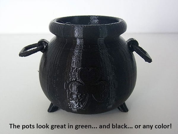 Irish Pot Of Gold 3D Printer Model Download Free STL File - 3axis.co