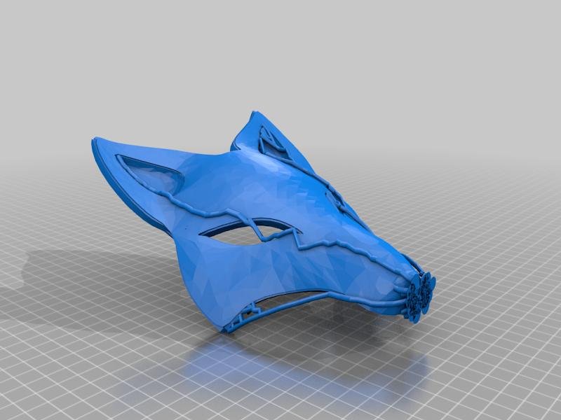 Fox Mask 3D Printer Model Download Free STL File - 3axis.co