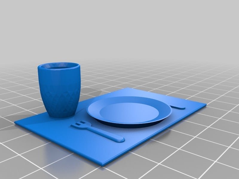 Tableware For Dolls 3D Printer Model Download Free STL File - 3axis.co