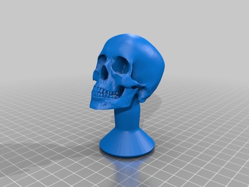 Skull Power Chair Knob 3D Printer Model Download Free STL File - 3axis.co