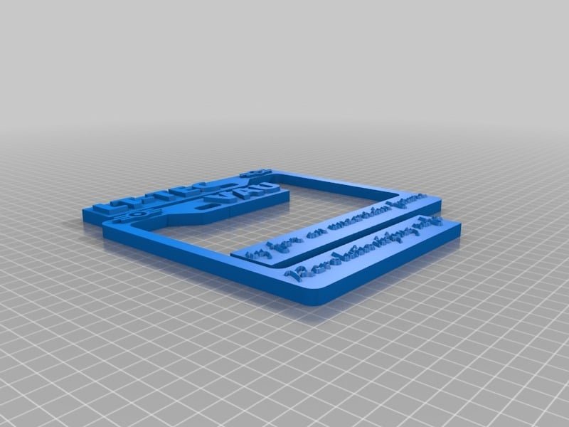 Fallout / Vault Tec License Plate Frame 3D Printer Model Download Free ...