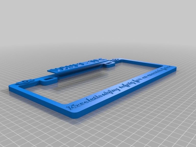 Fallout / Vault Tec License Plate Frame 3D Printer Model Download Free ...
