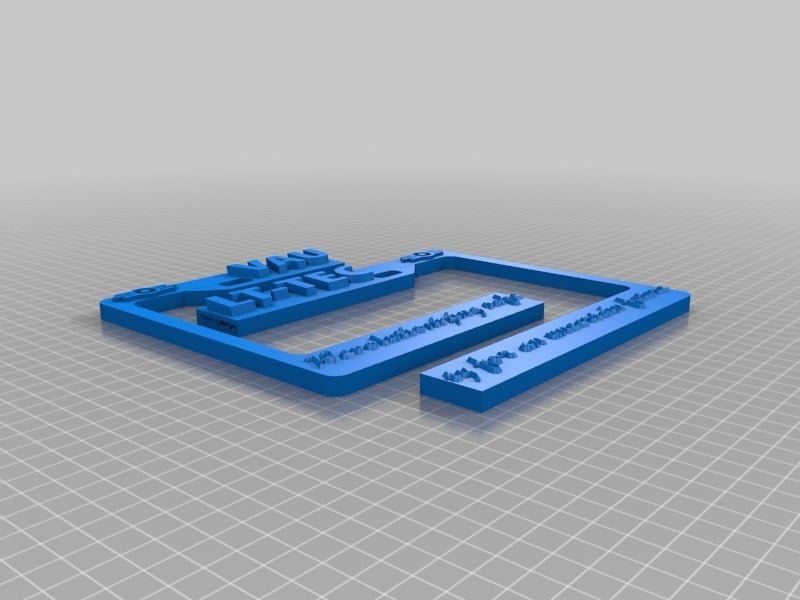 Fallout / Vault Tec License Plate Frame 3D Printer Model Download Free ...