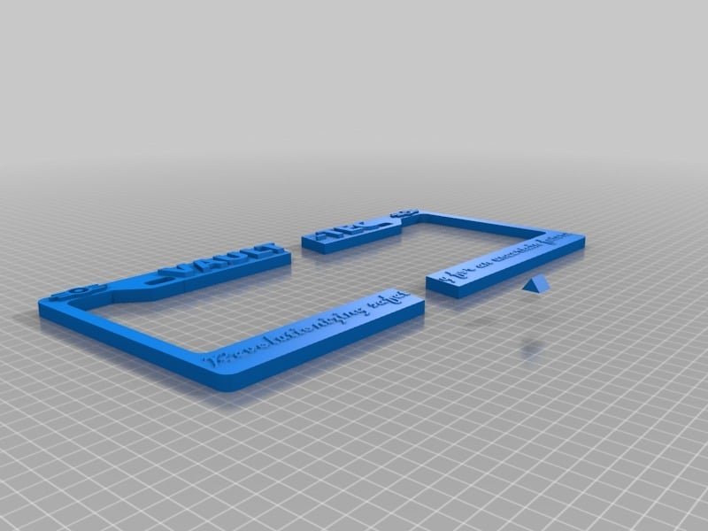 Fallout / Vault Tec License Plate Frame 3D Printer Model Download Free ...