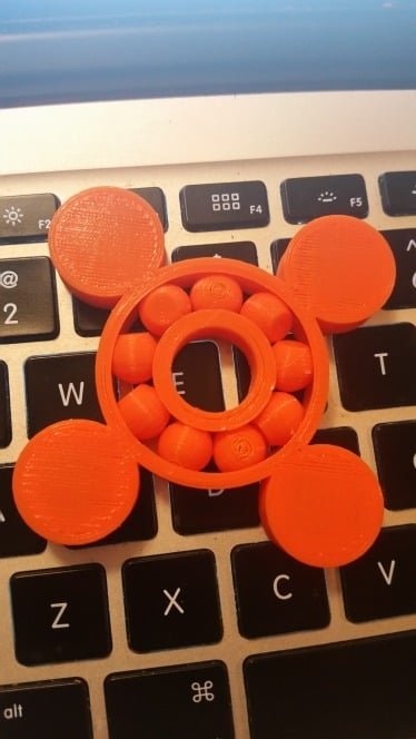Print In Place Fidget Spinner 3D Printer Model Download Free STL File ...