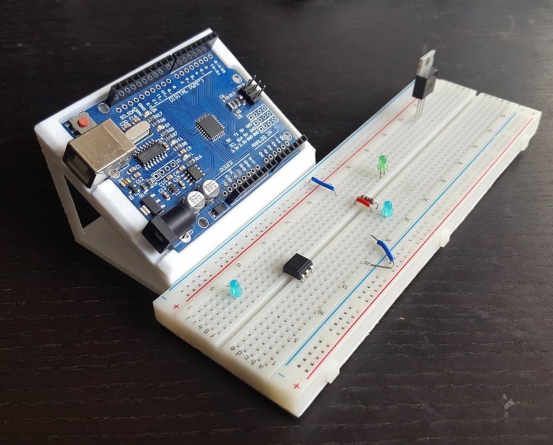 Arduino Uno Breadboard Stand 3d Printer Model Download Free Stl File 1359