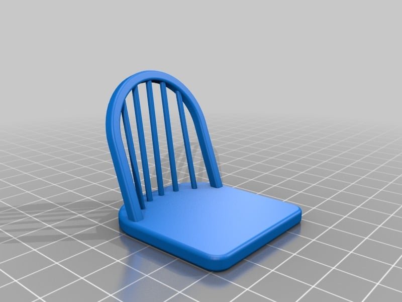 Miniature Chair 3D Printer Model Download Free STL File - 3axis.co