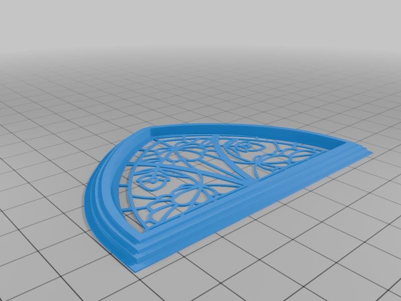 BOTANICAL STAINED GLASS WINDOW 1/12th DOLLHOUSE SCALE 3D Printer Model ...