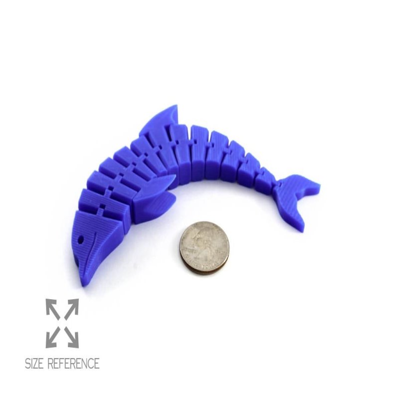 Articulated Dolphin 3D Printer Model Download Free STL File - 3axis.co