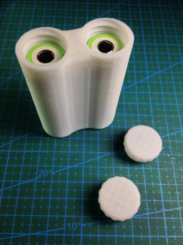 Dual 18650 Batteries Container 3D Printer Model Download Free STL File ...