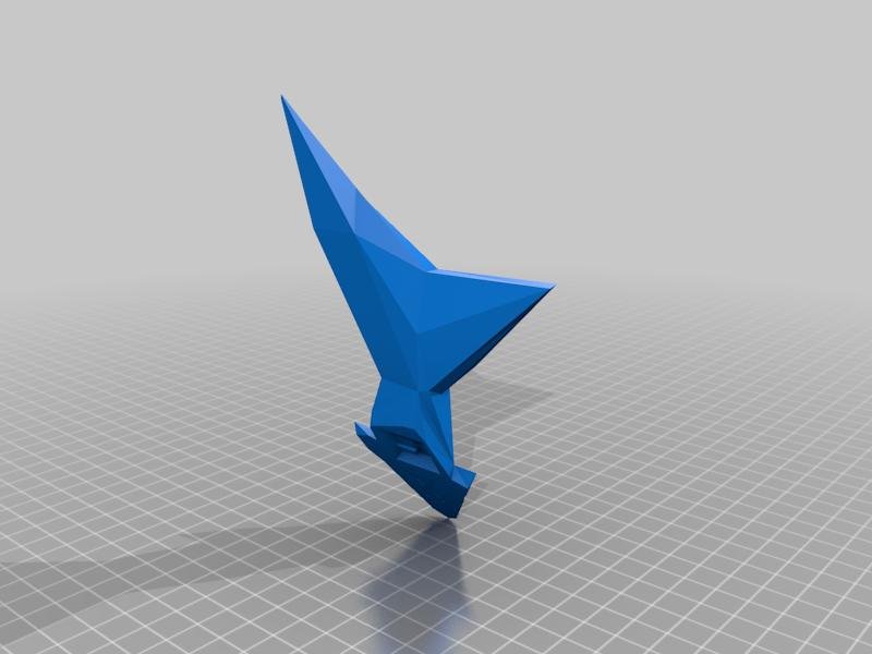 Low Poly Wall Shark 3D Printer Model Download Free STL File - 3axis.co