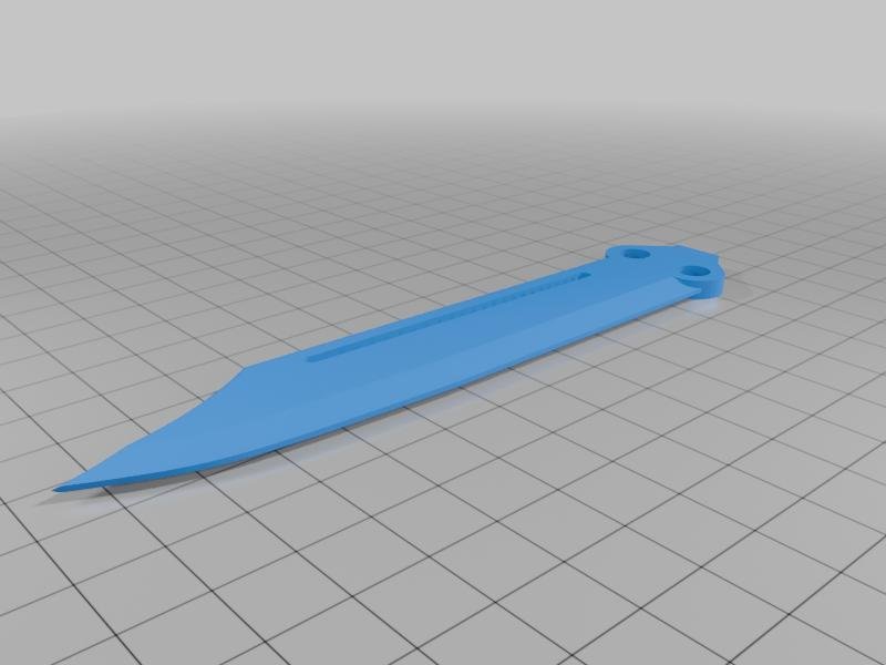 Balisong Trainer With Smaller Improved Pins 3D Printer Model Download ...
