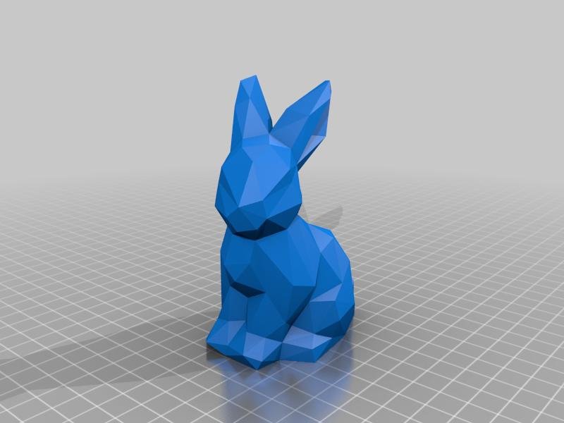 Low Poly Easter Bunny 2 3D Printer Model Download Free STL File - 3axis.co