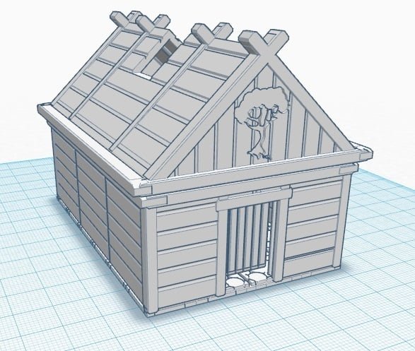 Viking House 3D Printer Model Download Free STL File - 3axis.co