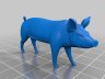 Realistic Pig 3D Printer Model Download Free STL File - 3axis.co