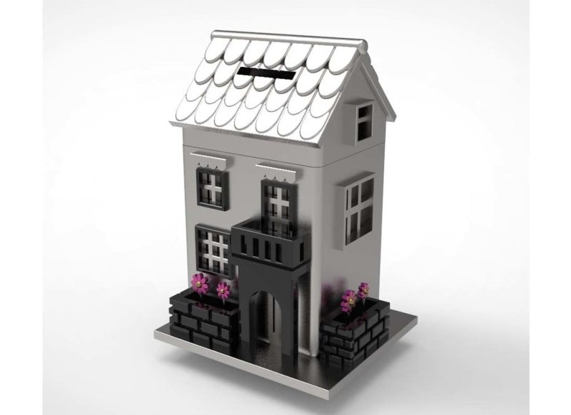 My Cozy Savings Bank 3D Printer Model Download Free STL File - 3axis.co