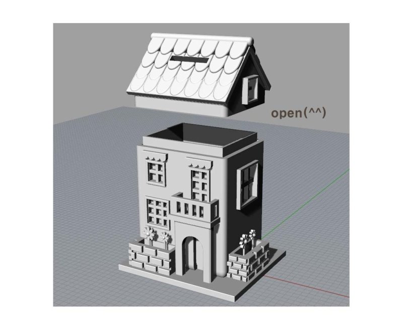 My Cozy Savings Bank 3D Printer Model Download Free STL File - 3axis.co