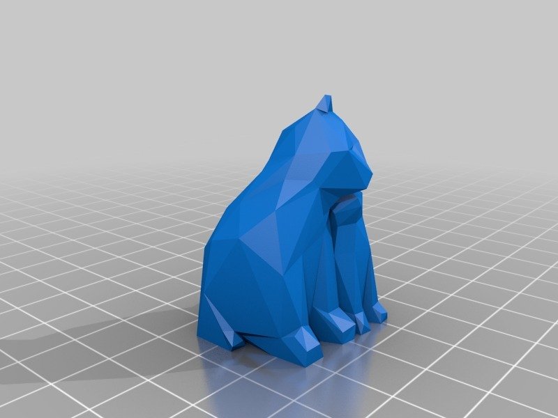 Low Poly Cuddling Cats! 3D Printer Model Download Free STL File - 3axis.co
