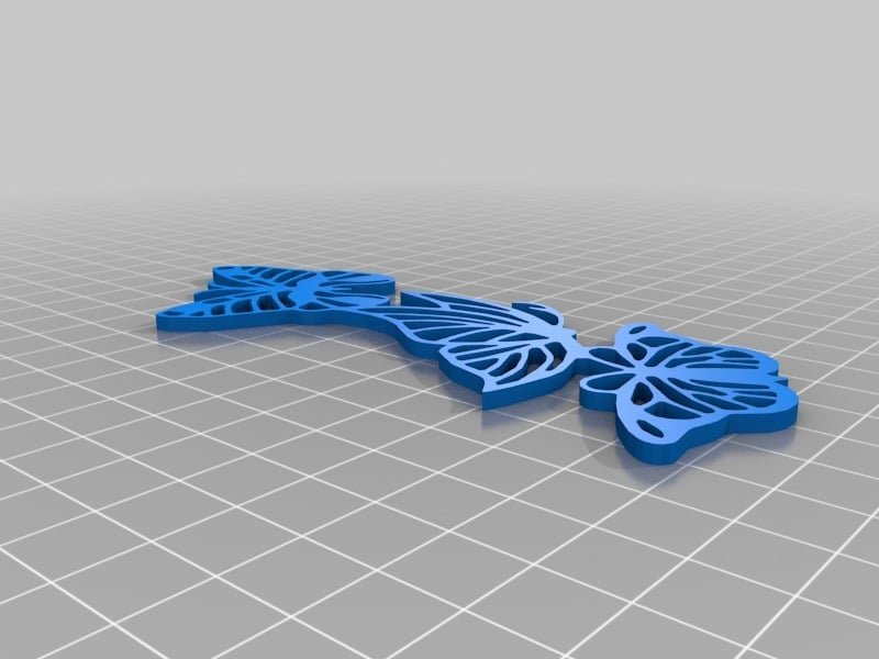 3 Butterflies 3D Printer Model Download Free STL File - 3axis.co
