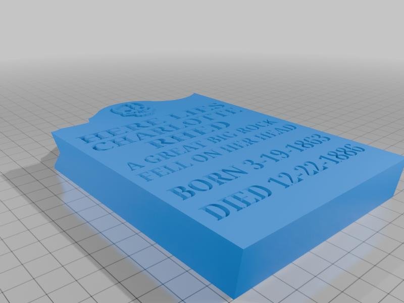 Gravestones 3D Printer Model Download Free STL File - 3axis.co