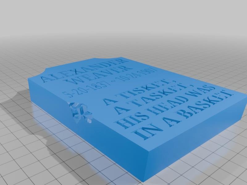Gravestones 3D Printer Model Download Free STL File - 3axis.co