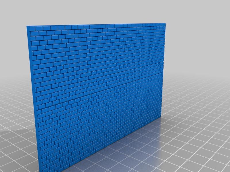 Brick Walls For Table Top. 3D Printer Model Download Free STL File ...