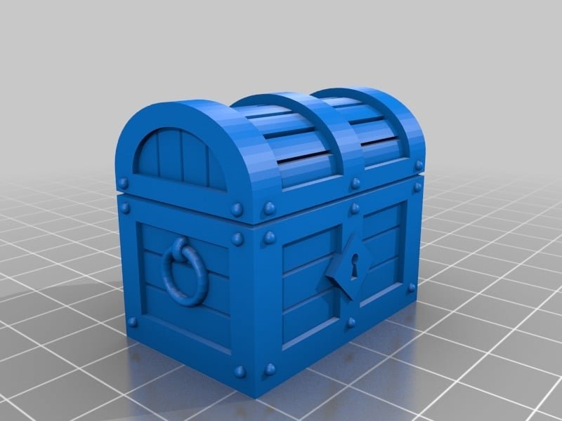 Treasure Chest 3D Printer Model Download Free STL File - 3axis.co
