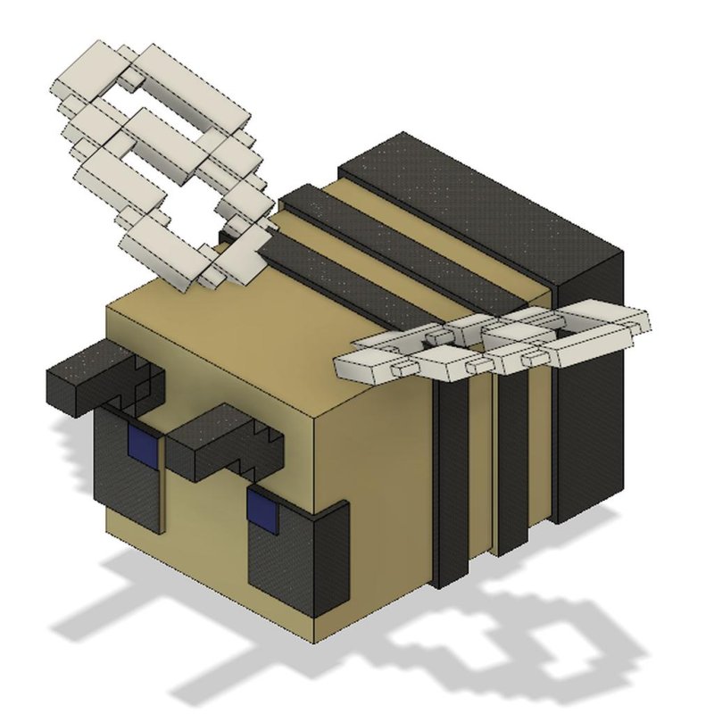 Minecraft Bee 3D Printer Model Download Free STL File - 3axis.co