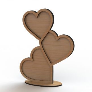 Laser Cut Wooden Heart Box DXF File Free Download - 3axis.co