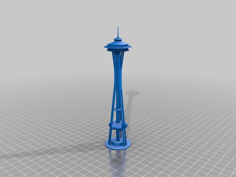 Seattle Space Needle 3D Printer Model Download Free STL File - 3axis.co