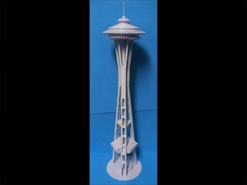 Seattle Space Needle 3D Printer Model Download Free STL File - 3axis.co