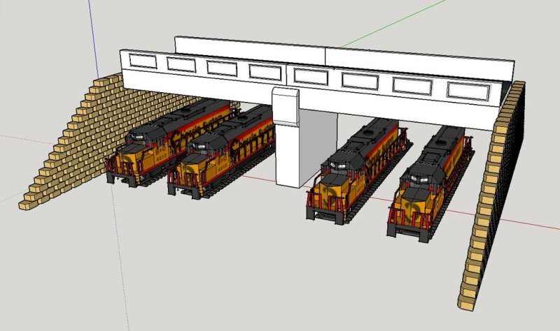 HO Scale Overpass (4 Trains Allowed) 3D Printer Model Download Free STL ...