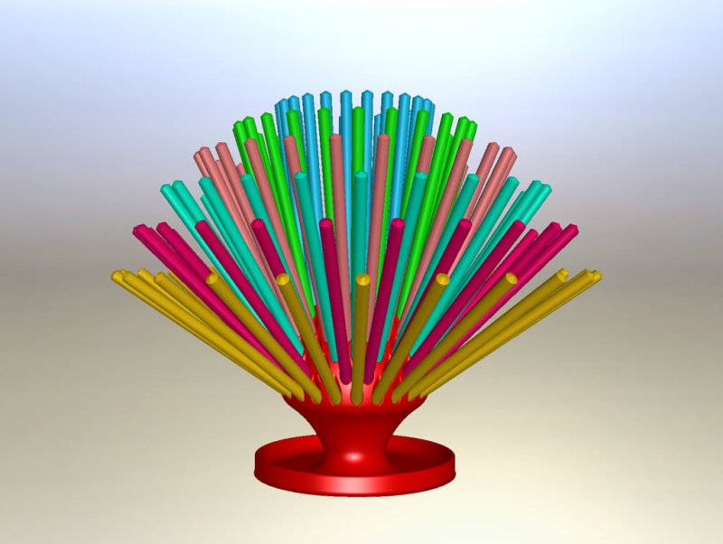 Artichoke Art Pencil Holder 144 Pencils 3D Printer Model Download Free ...